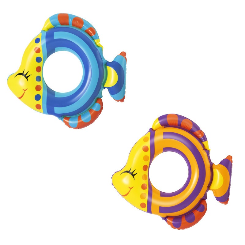 Buy Inflatable Swim Rings Set 2pce Fish Shaped 81cm Diameter Kids Pool ...