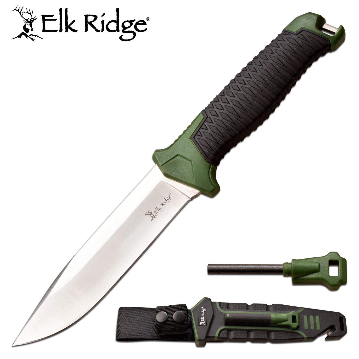 Buy Elk Ridge Alpine Survival Knife incl Sheath 280mm (K-ER-APFIX001 ...