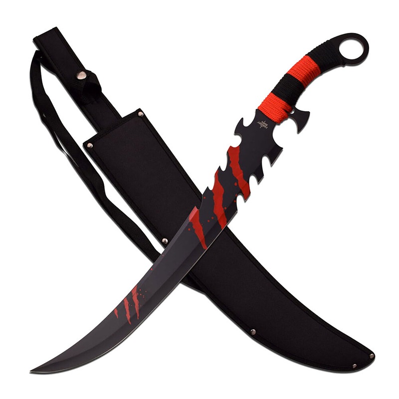 Buy Fantasy Master Red & Black Short Sword Cord Wrapped Handle 635mm (K ...