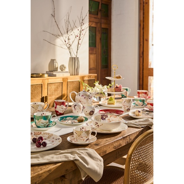 Buy Maxwell And Williams Kimono Cake Plate Fine Bone China Gift Boxed 20cm White - MyDeal Australia