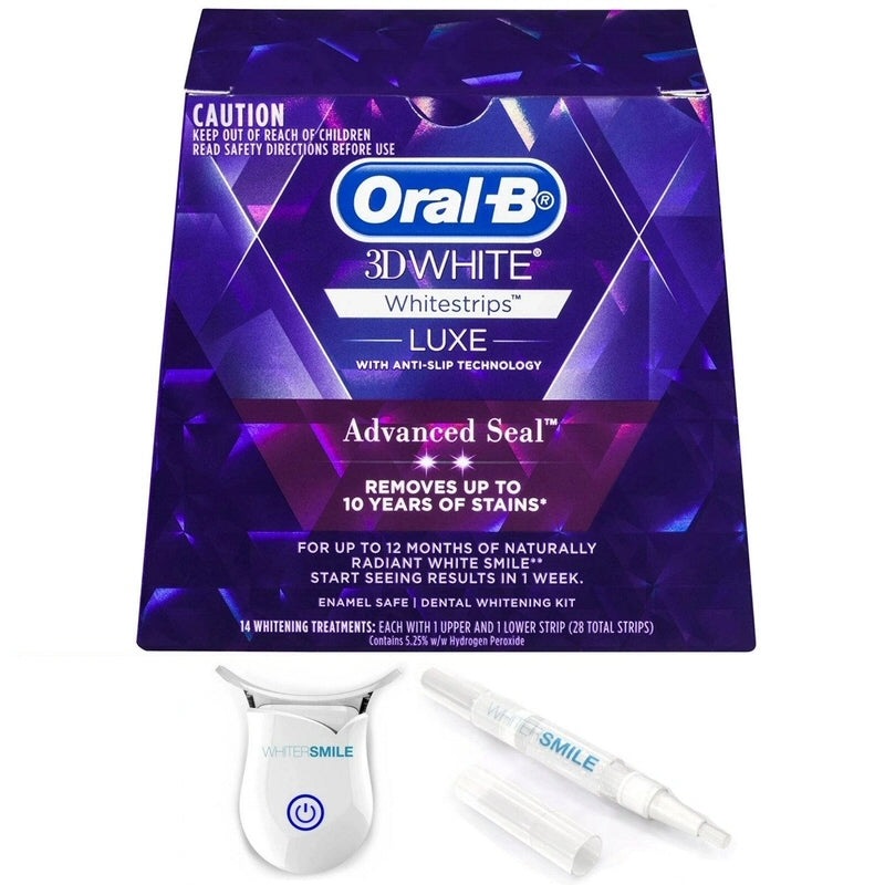 Buy Oral B Whitestrips LUXE 5.25% Hydrogen Peroxide Teeth Whitening Gel ...