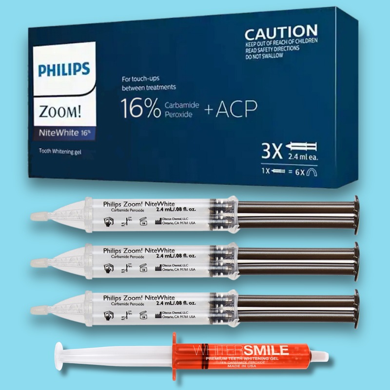 Buy Philips ZOOM! Nite White Gel Kit 16% CP 3 x 2.4g Syringes - MyDeal