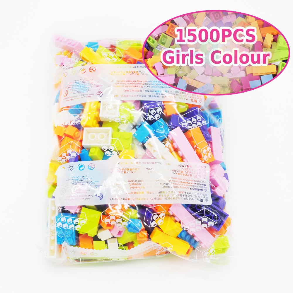 Buy 1500pcs Building Block Construction Bricks Big Bulk Value Pack For ...
