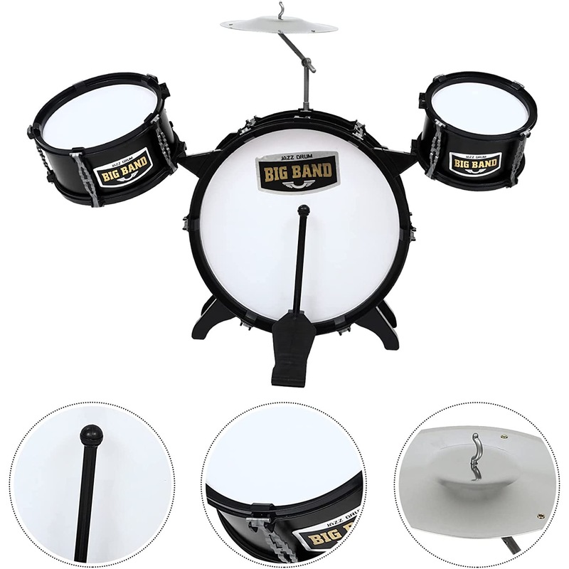 Buy Jazz Drum Set Small Plastic Drum Set Toy Early Educational Music ...