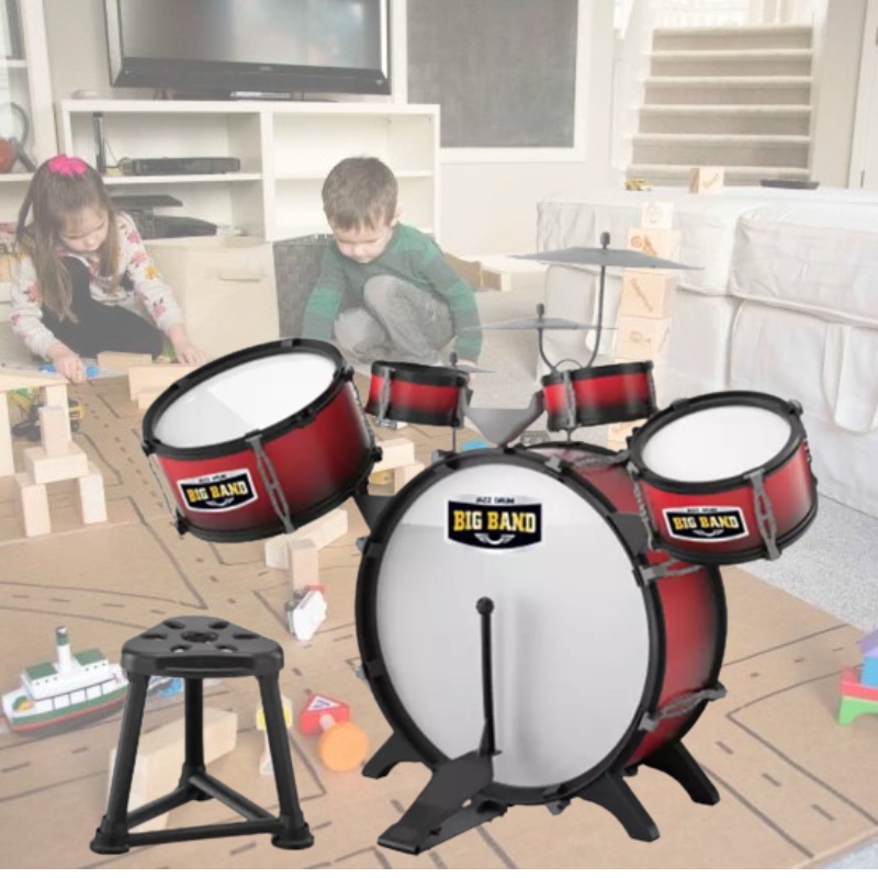Buy Kids Music Instruments Toy Jazz Drum Set Toys With Realistic Sounds ...