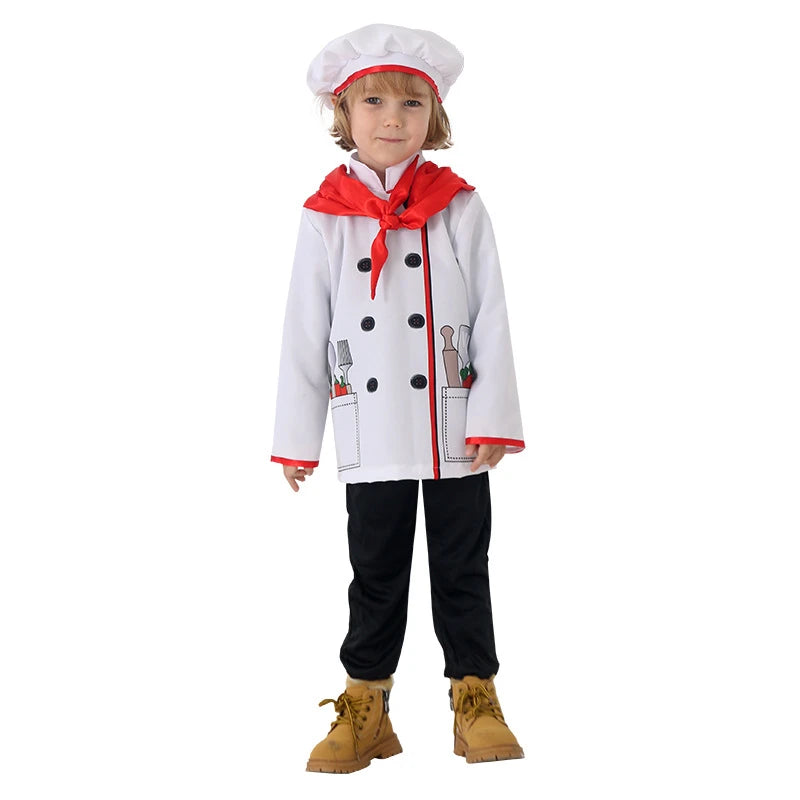 Buy Little Chef Kitchen Chief Cook Costumes for Girls Boys Halloween ...