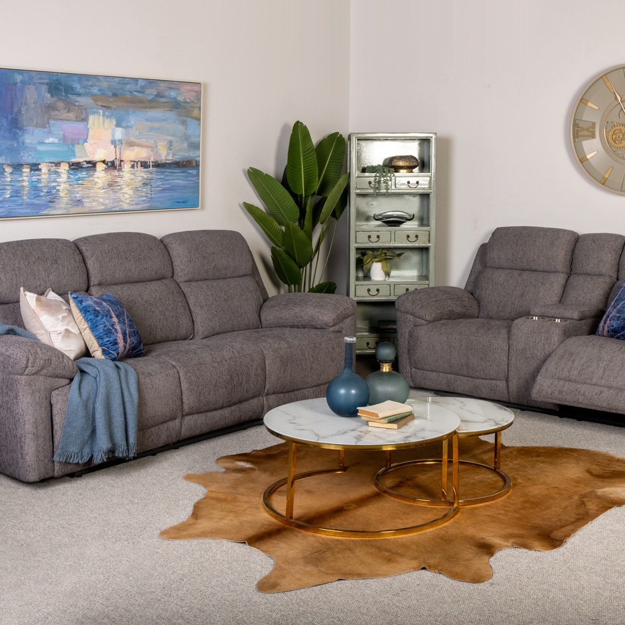 Buy By Dezign - Matthew - Fabric Lounges - MyDeal Australia