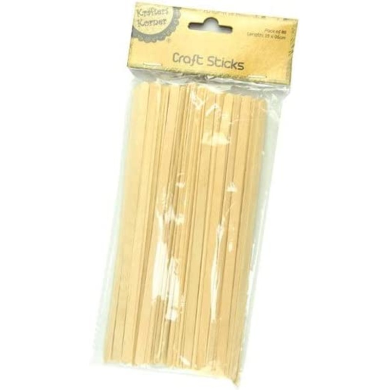 Buy 2 x Krafters Korner 19x0.6cm Thin Craft Sticks 160Pce Classic ...