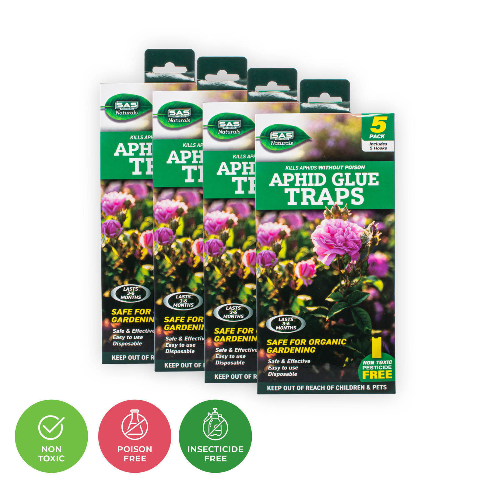 Buy 20PCE Traps Aphid Glue Safe Effective Greenhouse Garden White Flies ...