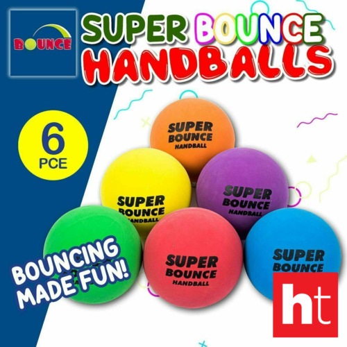 Buy 6PCE Super Bounce Hand Balls 6cm Diameter Playtime Endless Fun ...