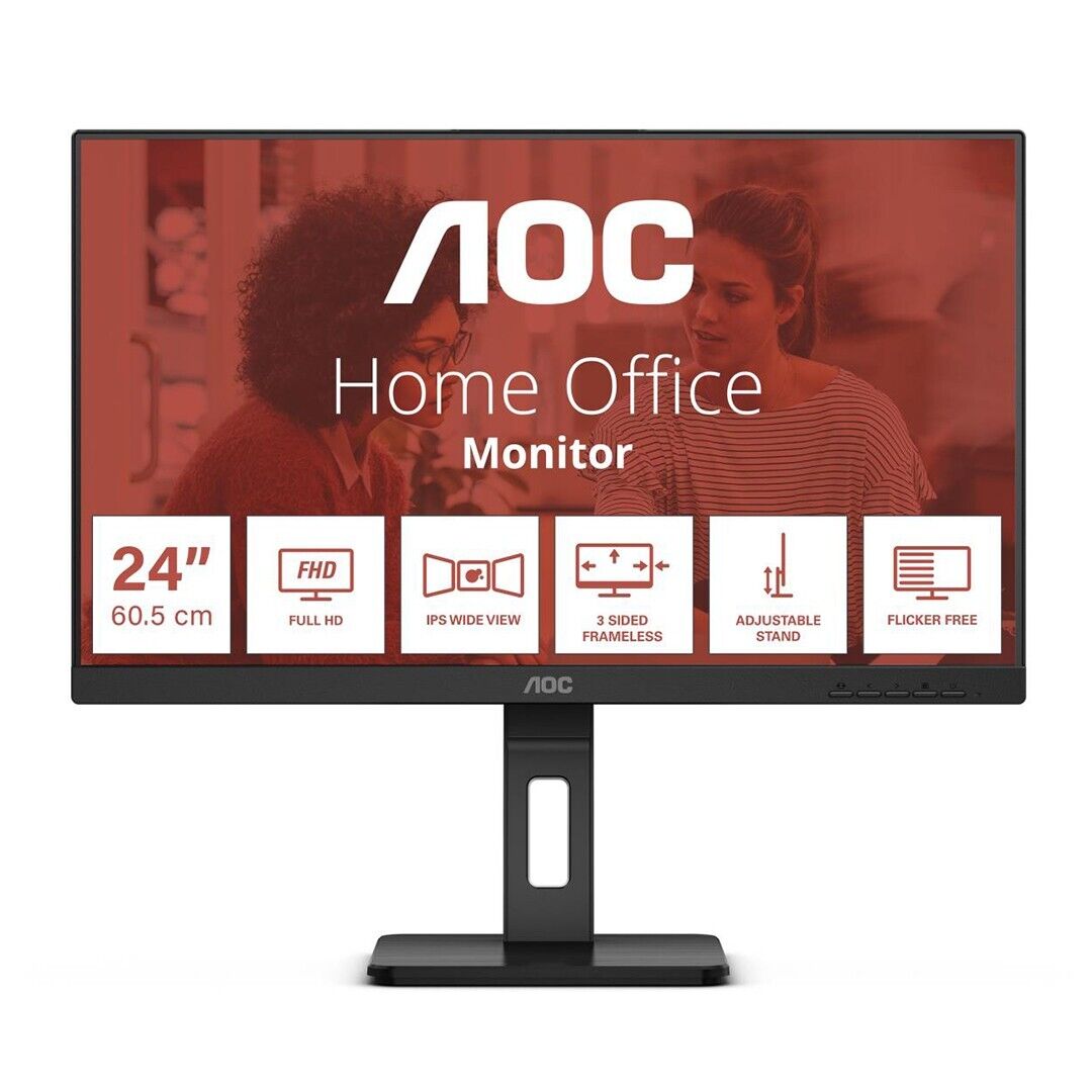 Buy AOC 24E3QAF 24" 1920x1080 Full HD 4ms IPS Desktop Monitor - Black ...