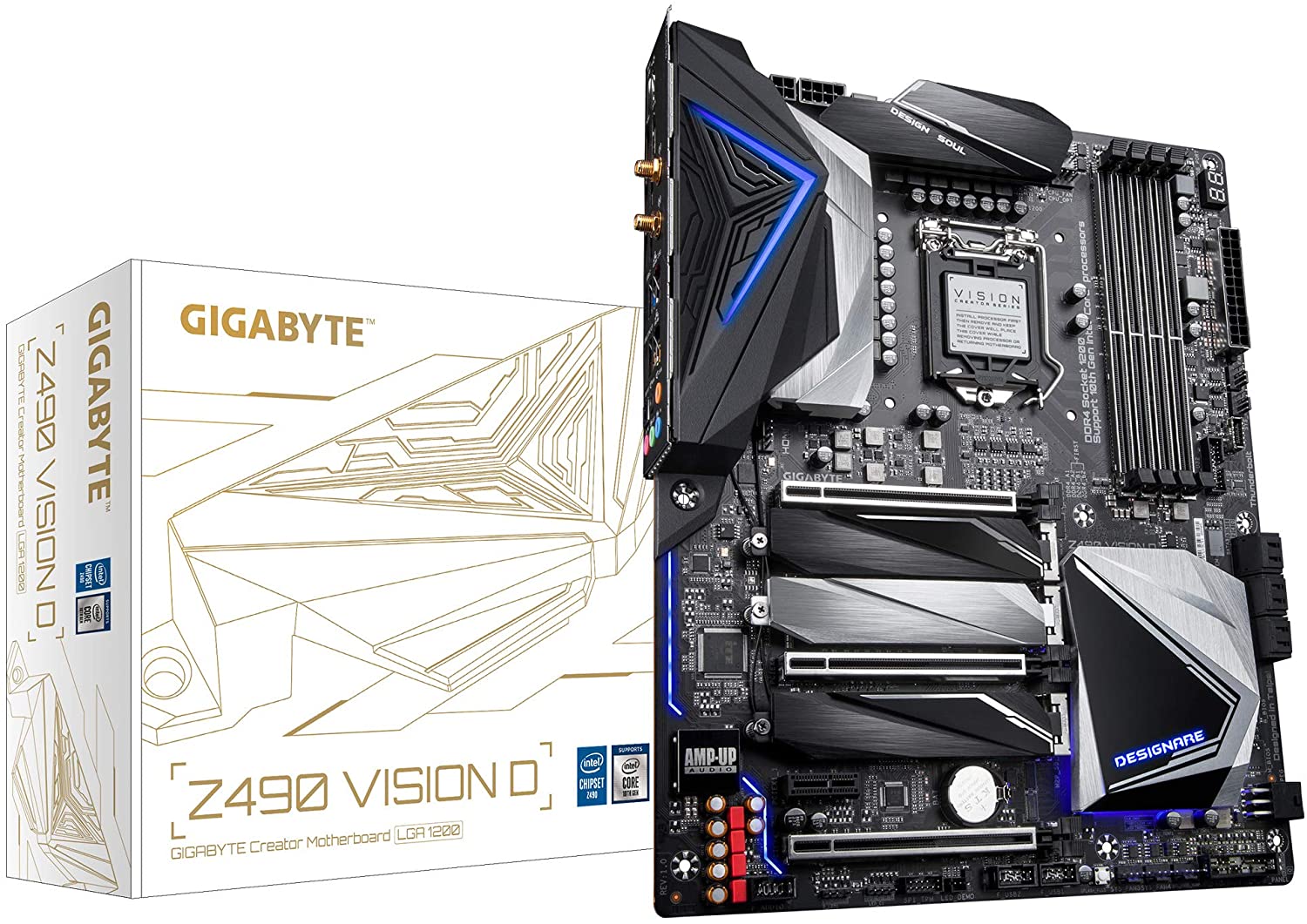 Buy Gigabyte Z490 VISION D Intel LGA 1200 ATX Motherboard(10th Gen ...