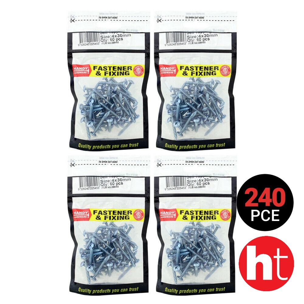 Buy Handy Hardware 240PCE of Screw Self Tapping 4x30mm Phillips Head ...