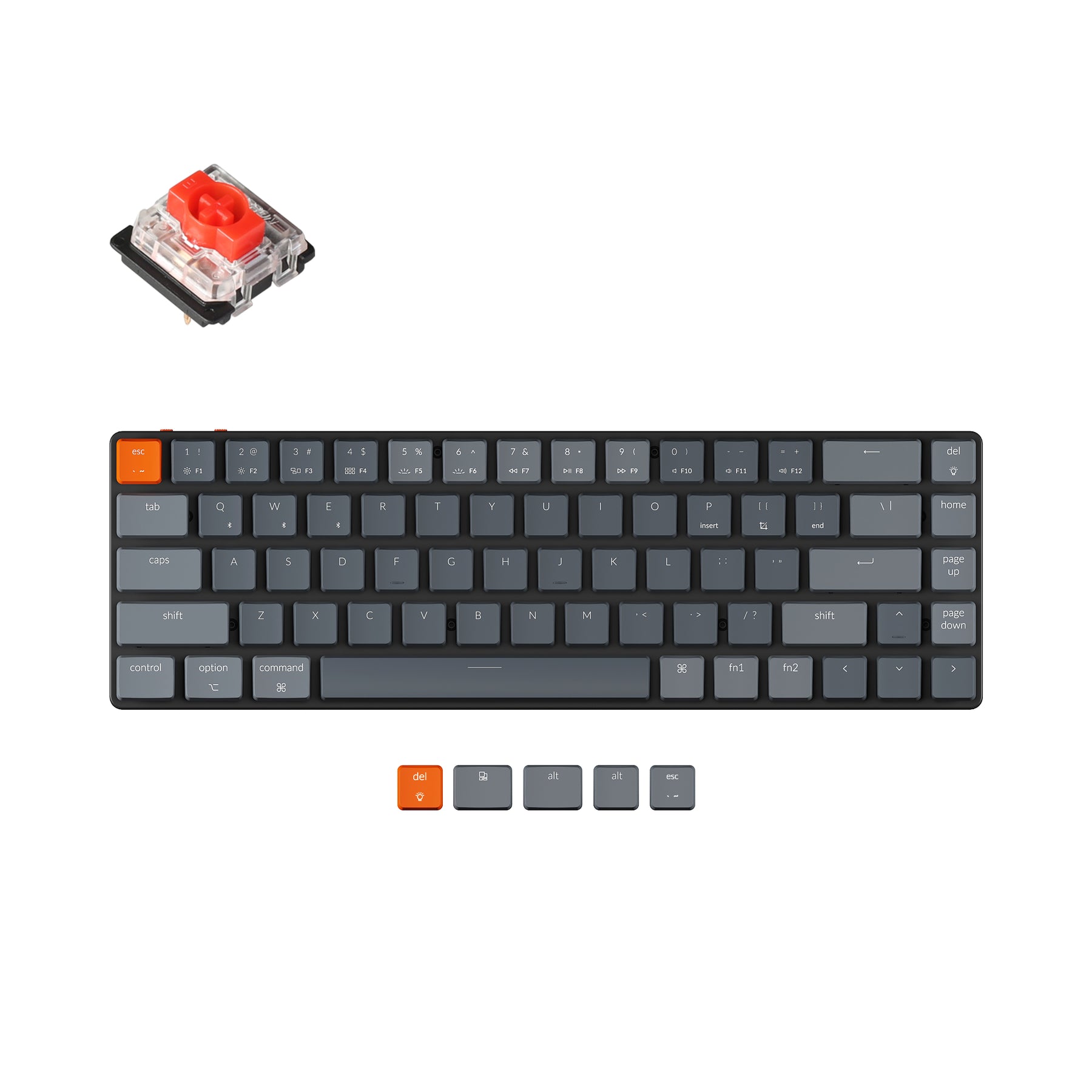 Buy Keychron K7-H1 Hot swap gateron RGB Red Switch keyboard - MyDeal ...