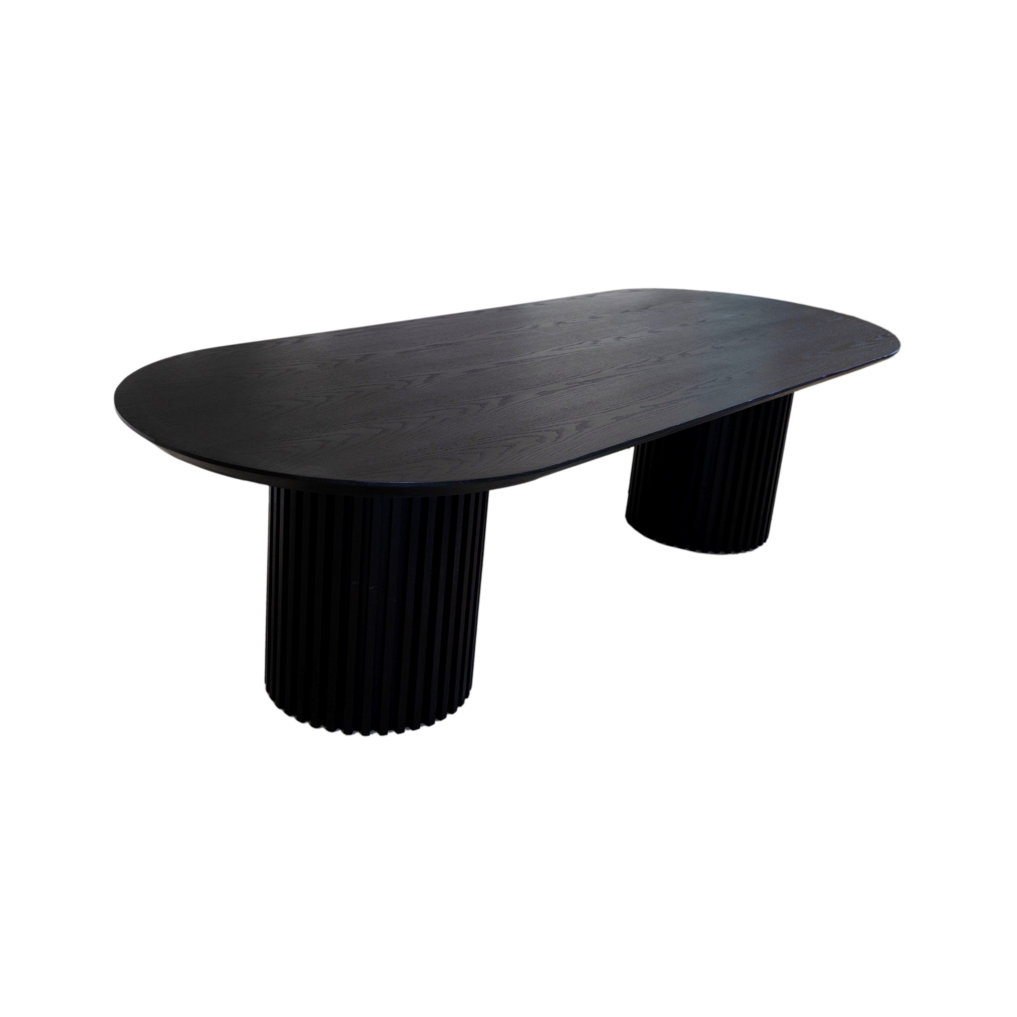Buy Vanessa 280cm Wooden Oval Dining Table - Black - MyDeal Australia