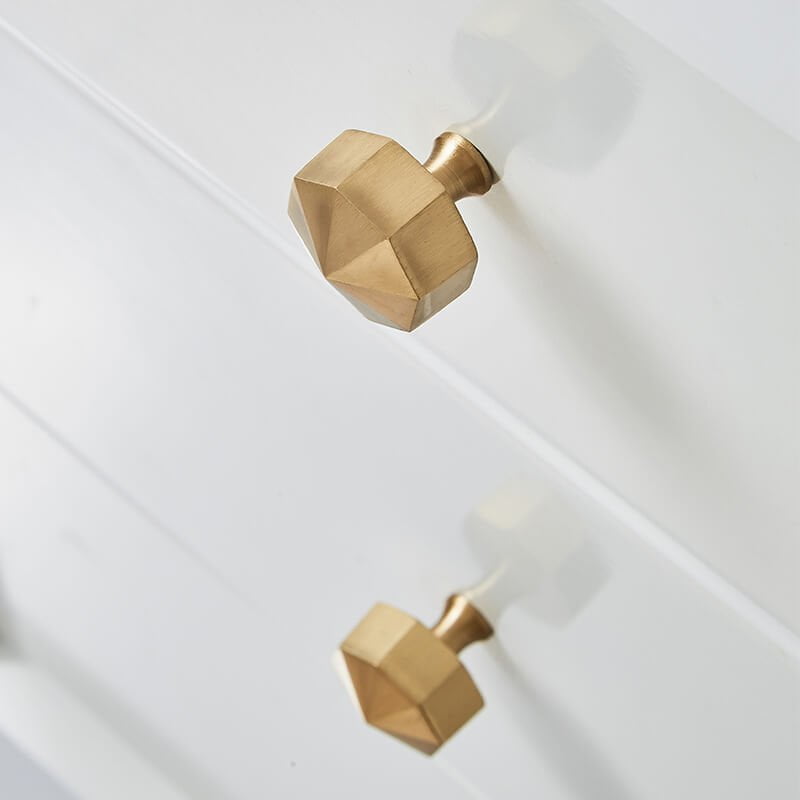 Buy Kitchen knobs Octagon solid brass - MyDeal Australia
