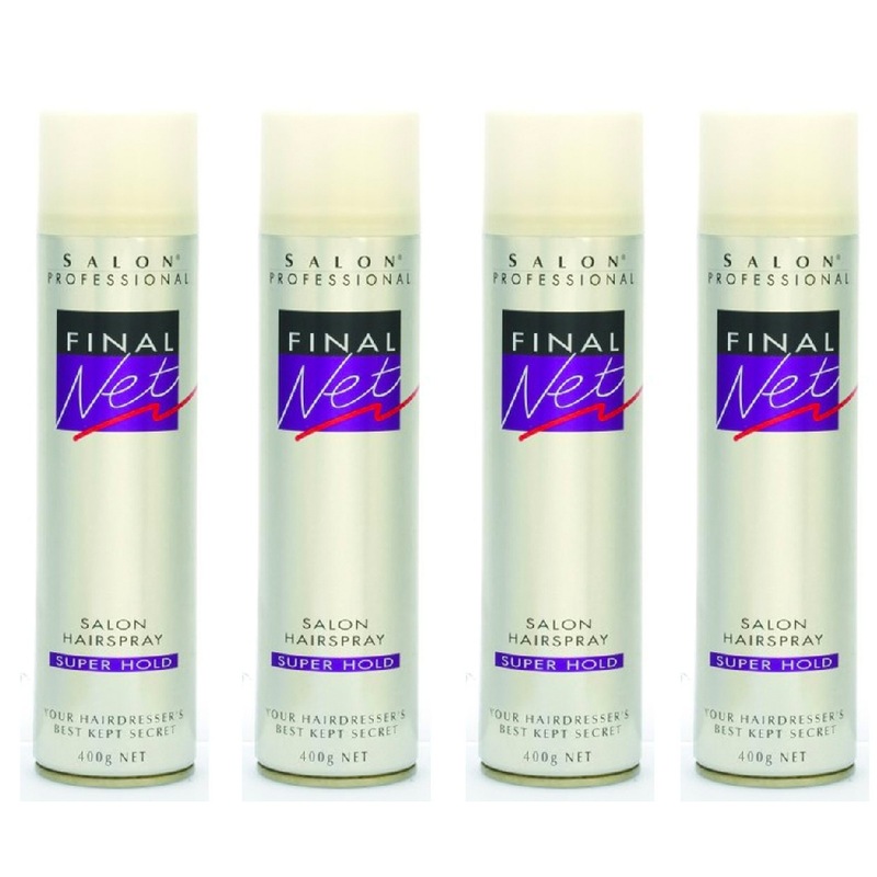 Buy 4 x Final Net Hairspray Super Hold 400g Hair Styling - MyDeal