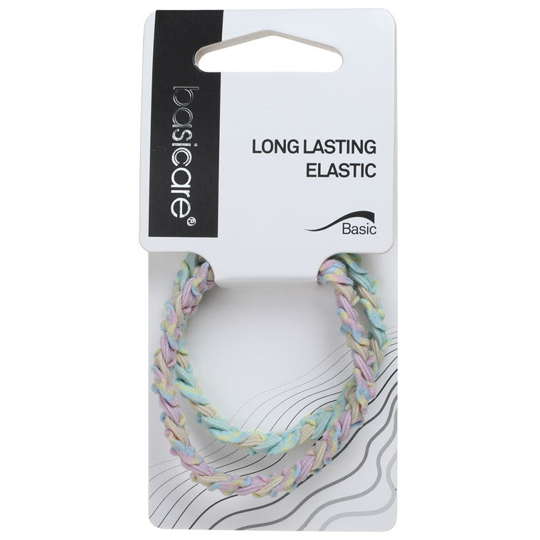 Buy Basicare Elastic Hair Bands Long Lasting 2pk Plaited - MyDeal Australia