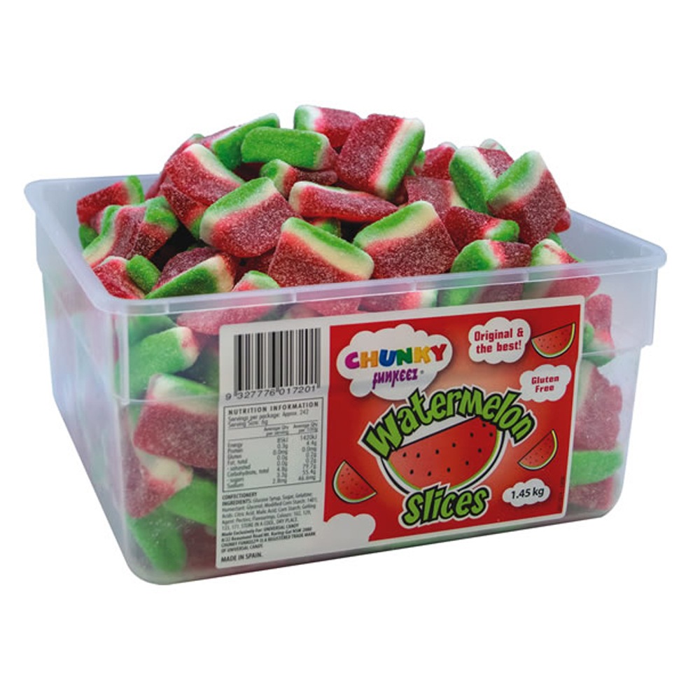 Buy Chunky Funkeez Watermelon Slice Tub Candy Lollies Sweets Bulk Pack ...