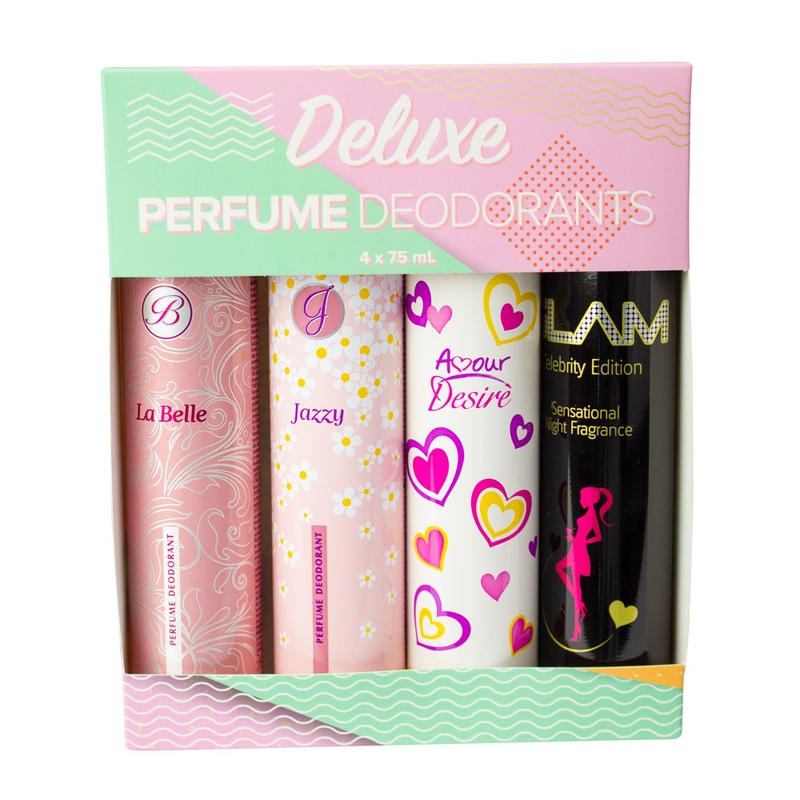 Buy Desire Deluxe Perfumed Deodorant Spray Gift Set 4 x 75ml Set 2 ...