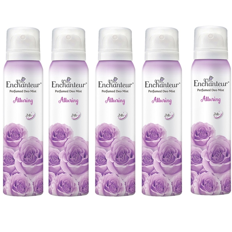 Buy Enchanteur Alluring Body Spray Perfumed Deo Mist 150ml x 5 Value ...