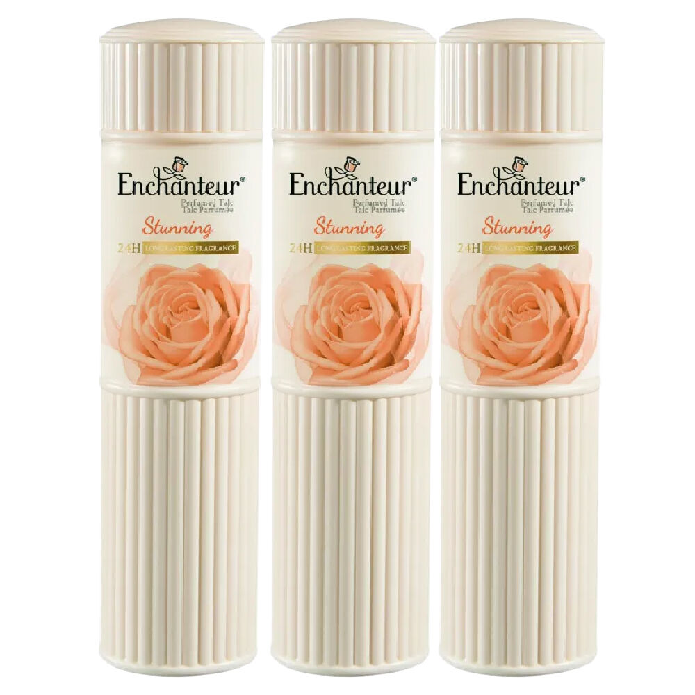Buy Enchanteur Stunning Perfumed Talc 100g x 3 Packs Set - MyDeal Australia