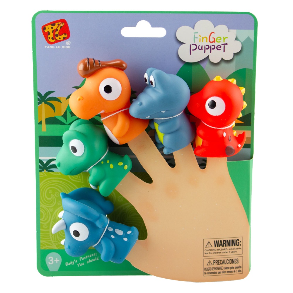 Buy Kids Finger Puppet Set Of Five Dinosaur Design - MyDeal Australia