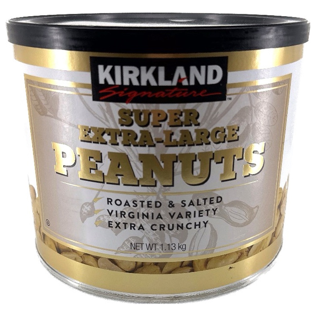 Buy Kirkland Super Extra Large Salted Peanuts 1.13kg Tin - MyDeal Australia