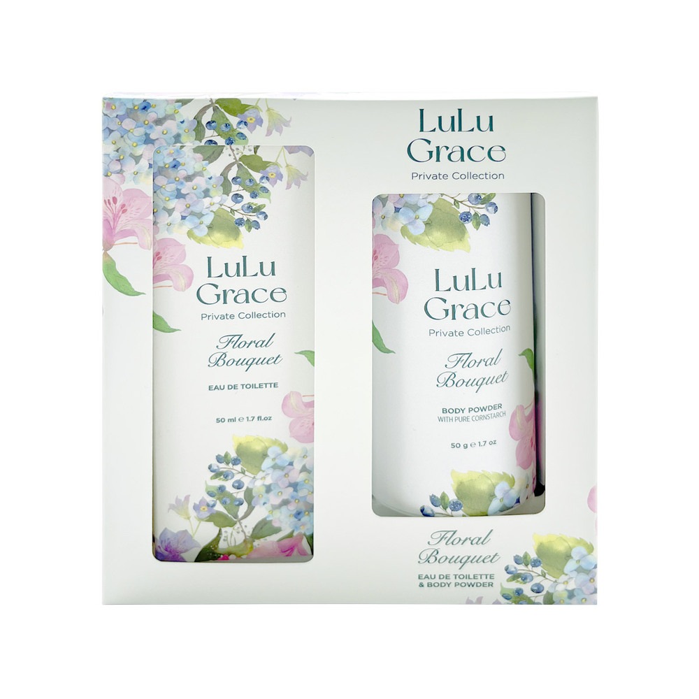 Buy Lulu Grace Floral Bouquet Gift Set 50ml EDT Spray & Talc Free Body ...