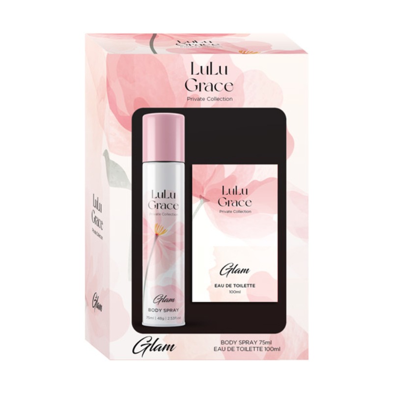 Buy Lulu Grace Gift Set 100ml Eau De Toilette EDT and 75ml Body Spray Glam - MyDeal