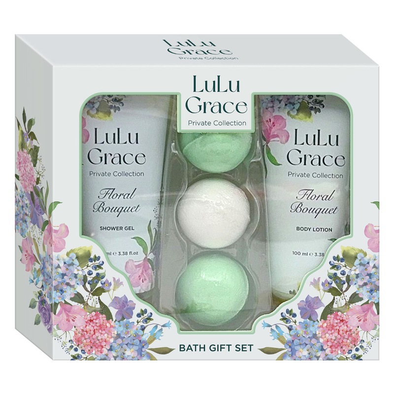 Buy Lulu Grace Luxury Gift Set Floral Bouquet Shower Gel Body Lotion 3 x Bath Fizzer - MyDeal