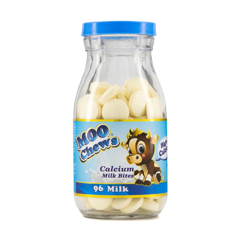 Buy Moo Chews Milk Calcium Milk Bites Healthy Kids Snacks Jar 96 - MyDeal