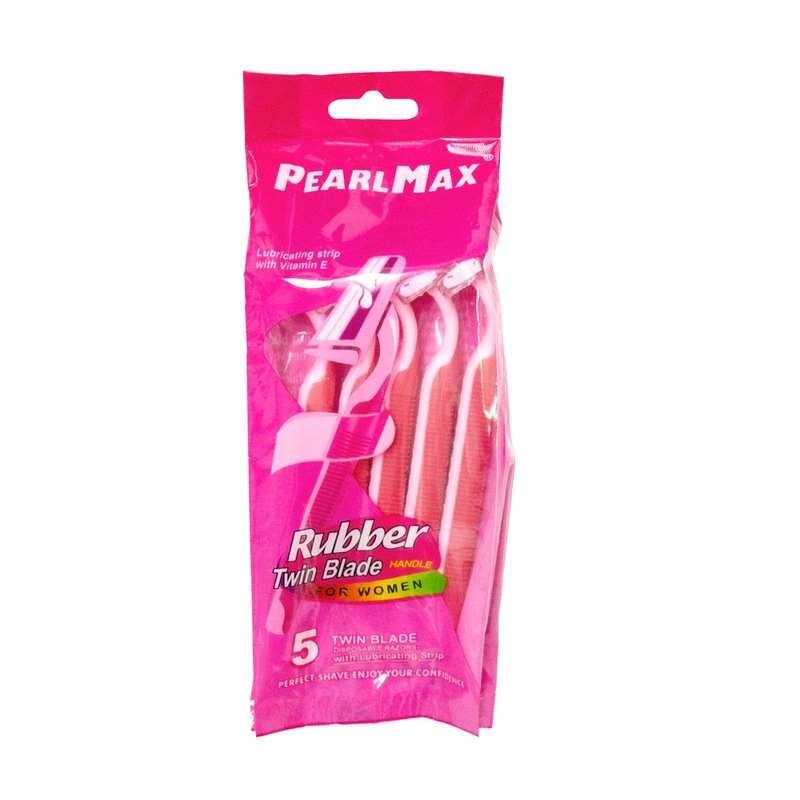 Buy Pearlmax Twin Blade Lubricating Strip Razor 5 Piece For Women - MyDeal