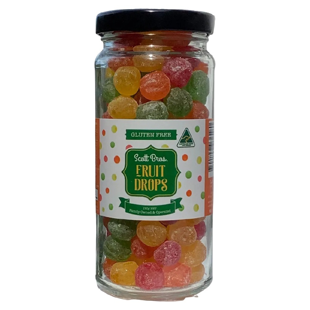 Buy Scott Bros Candy Vintage Fruit Drops Boiled Sweets Jar 155g Aust ...