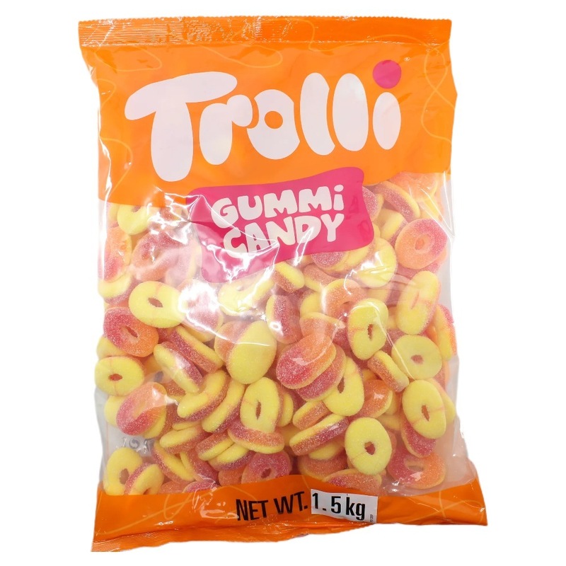 Buy Trolli Peach Rings Candy Lollies Sweets Bulk Pack 1.5kg - MyDeal
