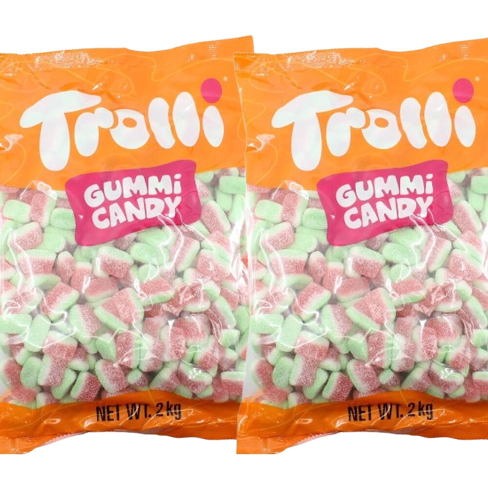 Buy Trolli Sour Watermelon Slices Candy Lollies Sweets Bulk Pack 2x 2kg ...