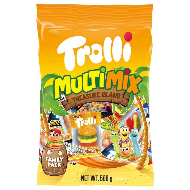 Buy Trolli Treasure Island Multimix 500g Mixed Family Pack Lollies ...