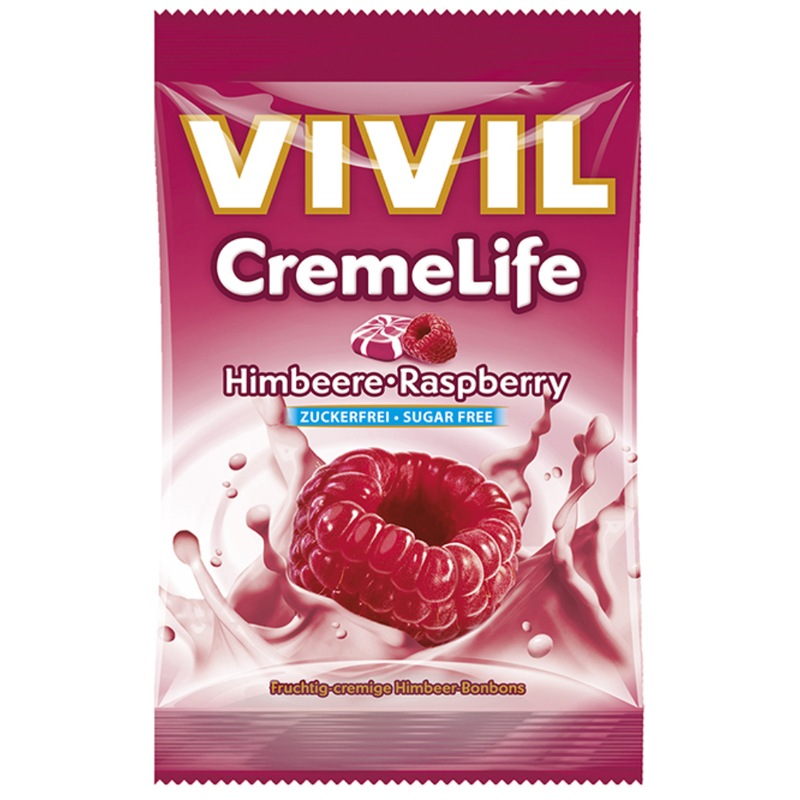 Buy Vivil Sugar Free Creme Life Raspberry Candy Sweets 110gm - MyDeal