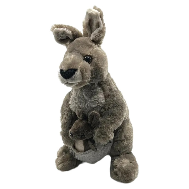 Buy Wild Republic Cuddlekins Kangaroo With Joey Plush Toy Stuffed Animal 30cm - MyDeal