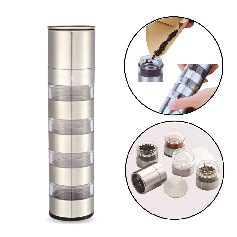 Buy 4 Levels Outdoor Spice Jar Container and Manual Grinder - MyDeal ...