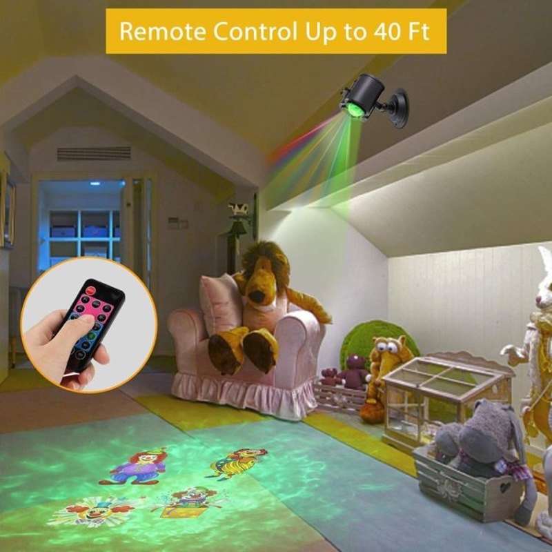 Buy 16 Patterns Projector 12W RGBW LED Double Tube Water Waves Lamp ...