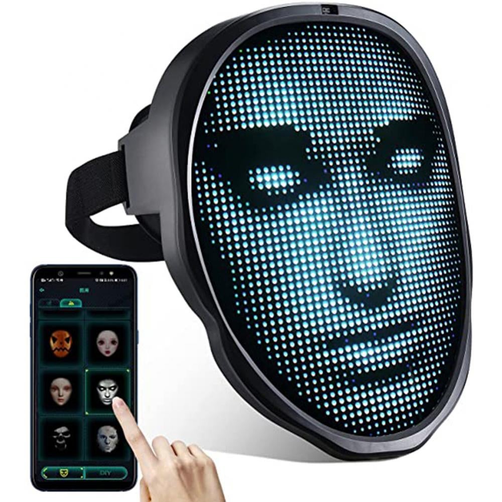 Buy LED Face Transforming Luminous Face Mask for Halloween and Parties ...