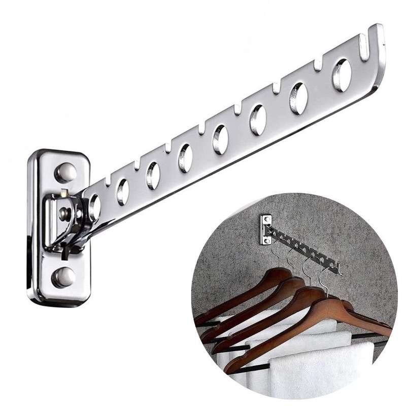 Buy Swivel Hook Wall-Mounted Clothes Drying Rack for Closet ...