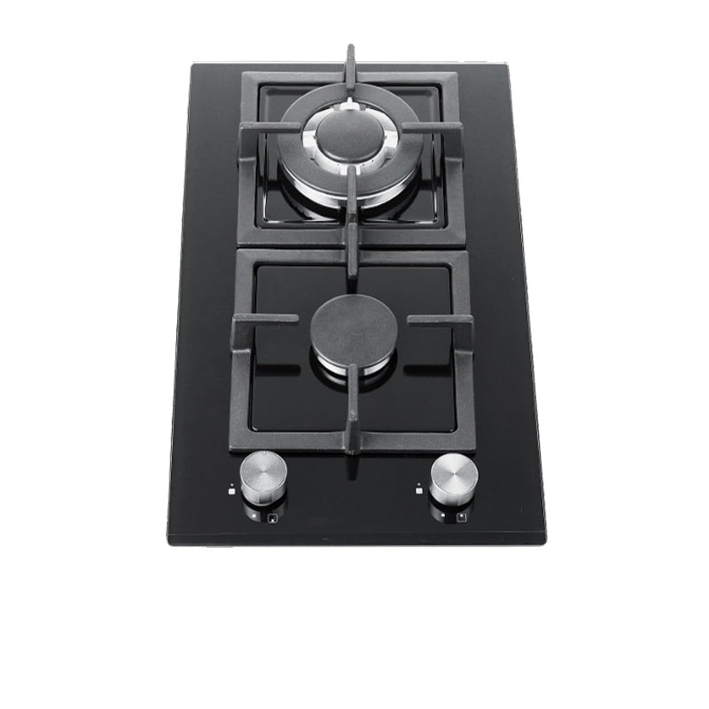 Buy 30cm 2 Burner Black Gas Glass Cooktop Mydeal