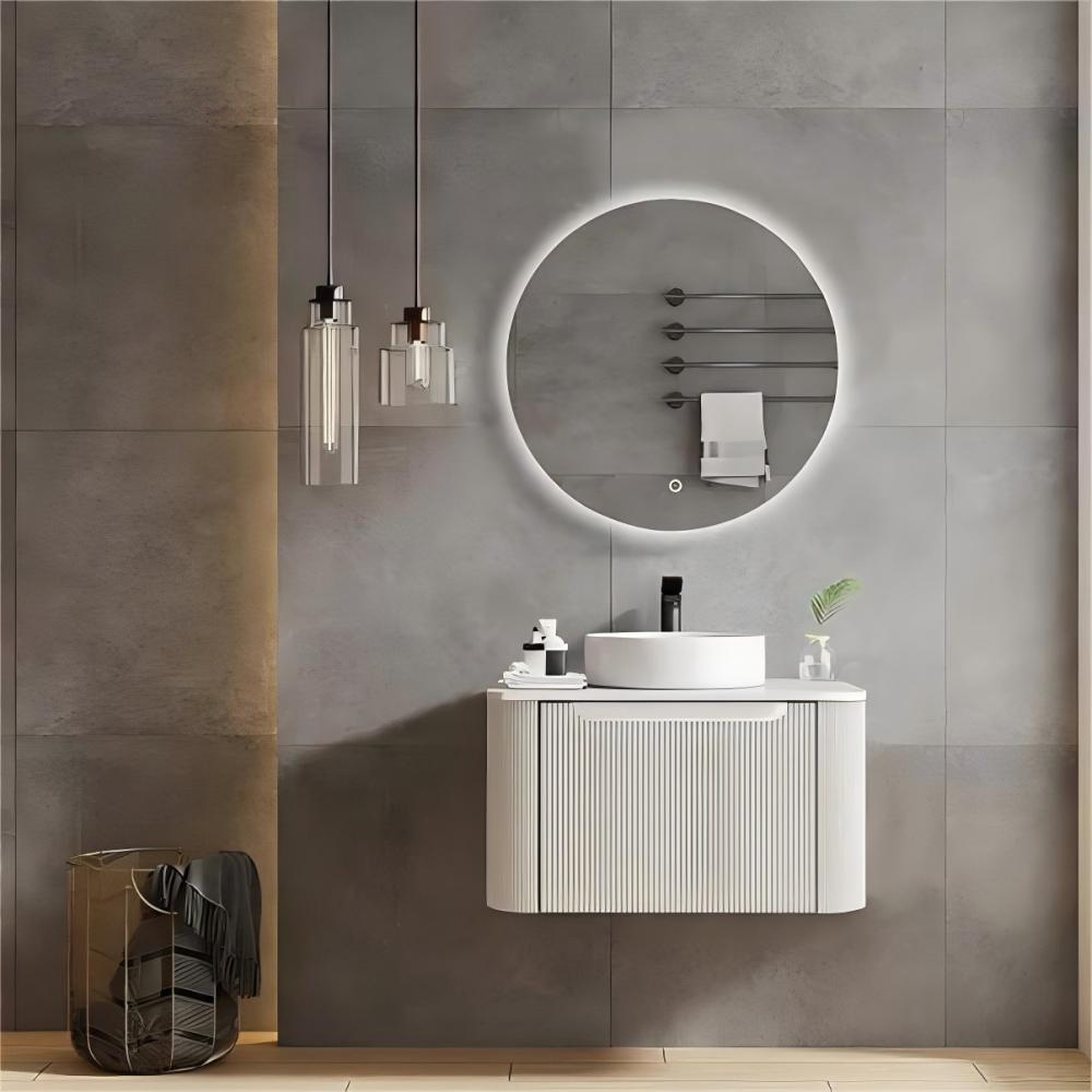 Buy 600-1500*460*400mm MER Rome Matt White Fluted Wall-Hung Vanity ...