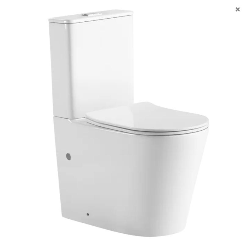 Buy 660*370*855mm White Radiant Back to Wall Toilet Suite with R and T Cistern Slim Seat - MyDeal