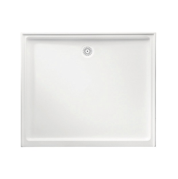 Buy 760-1800mm Marbletrend Flinders White Polymarble Rectangular Shower ...