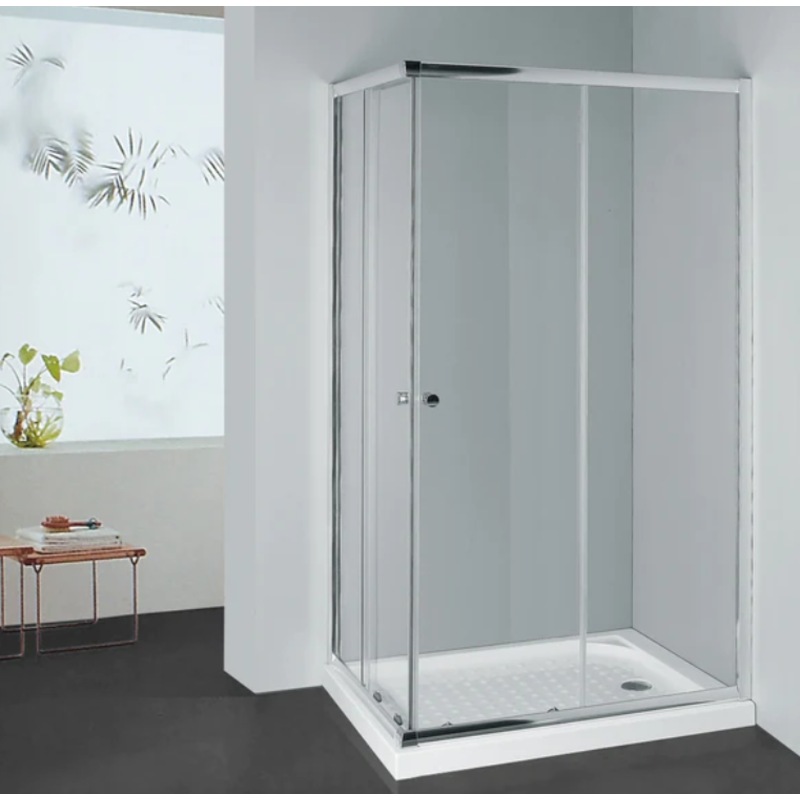 Buy 800 1200mm Square Rectangle Shower Screen Chrome Semi Frameless