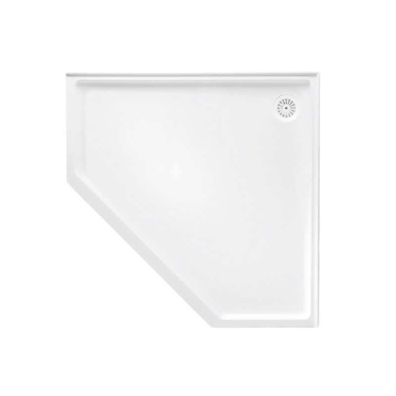 Buy 914-1200mm Marbletrend Flinders White Polymarble Straight Front ...