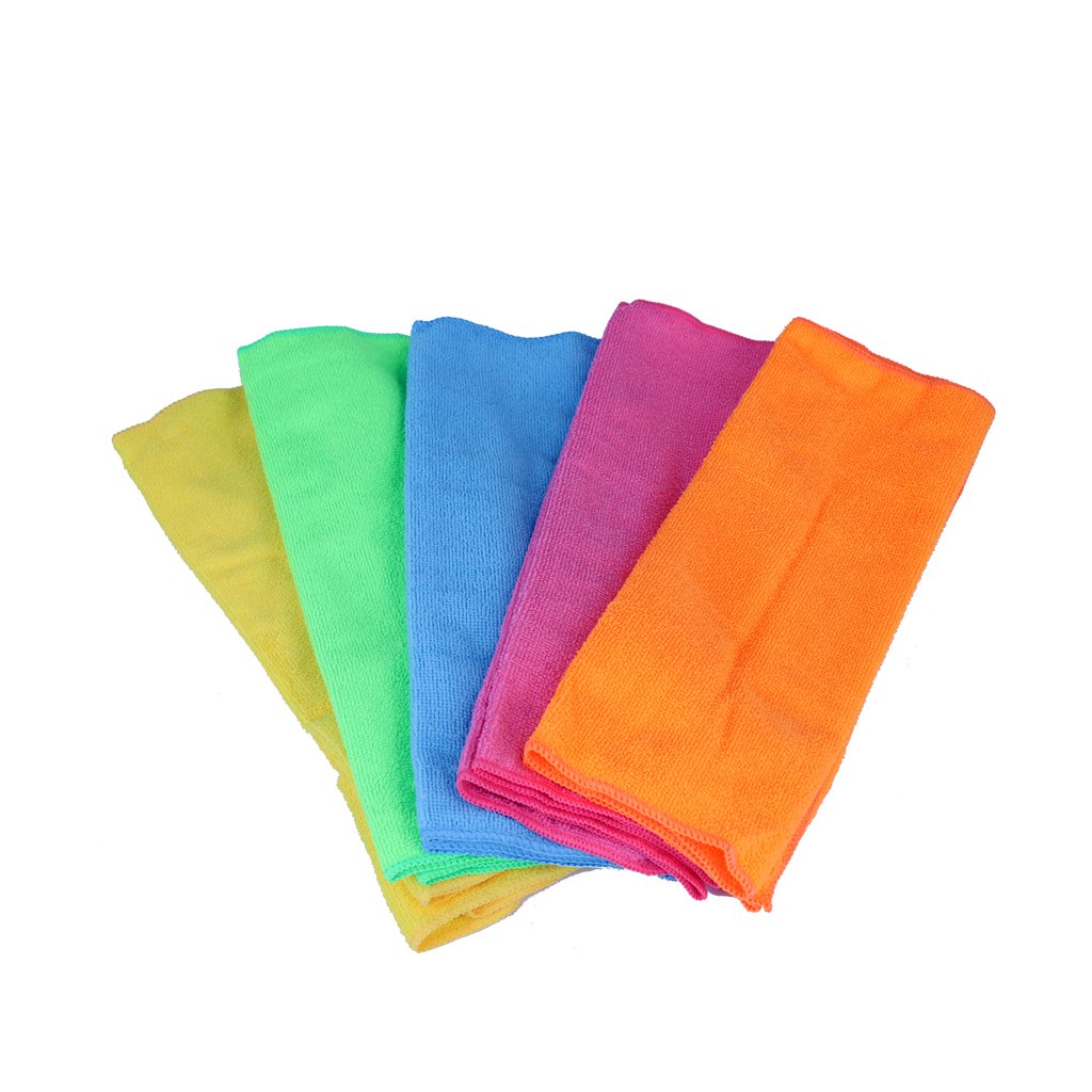 Buy 10Pack 5 Colors Microfibre Cloth Kitchen Cleaning - MyDeal Australia
